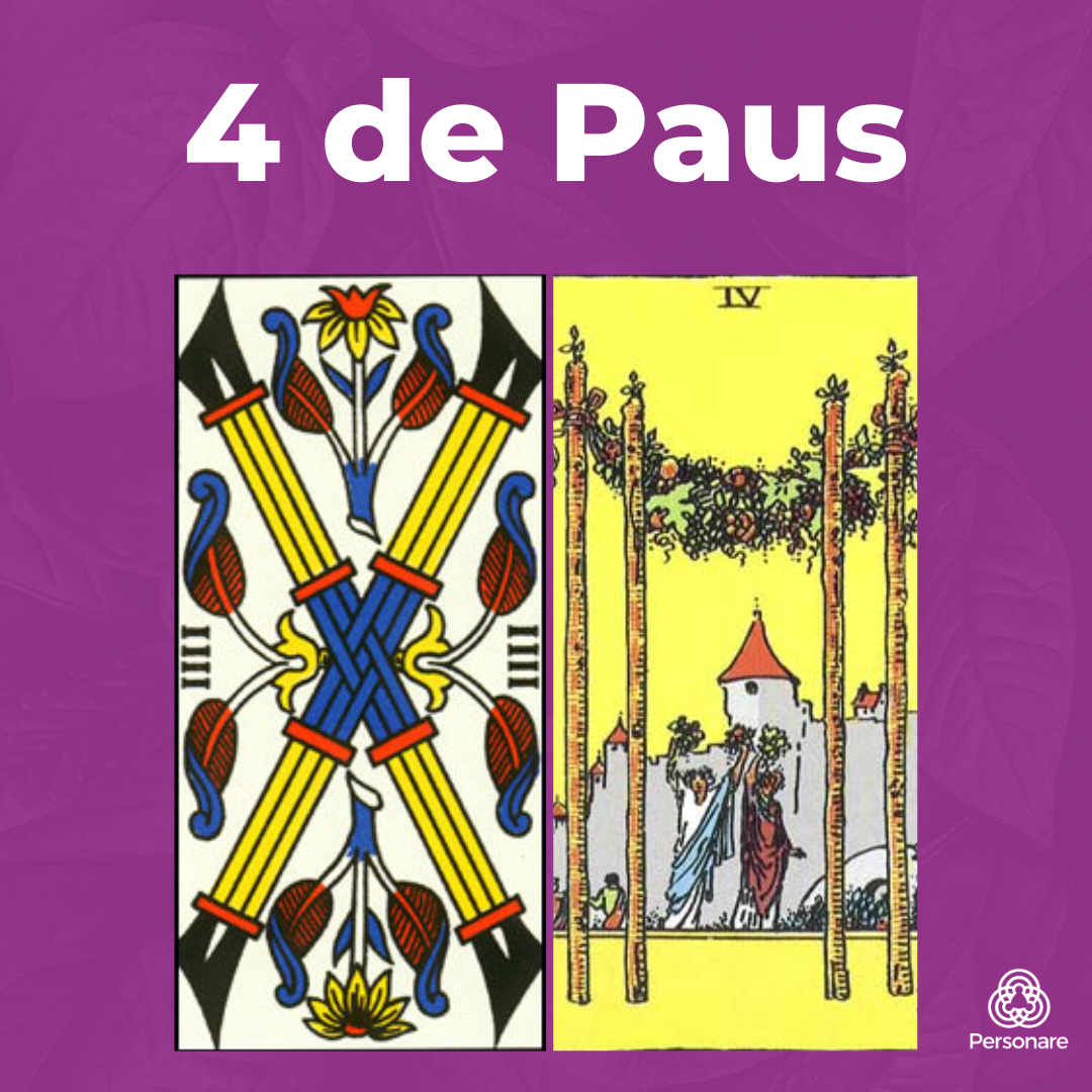 Quatro de Paus no Tarot: significados da carta | Personare